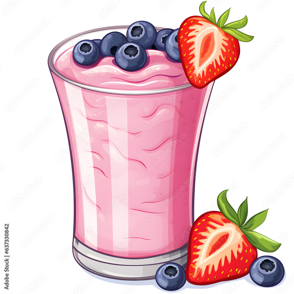 cartoon fruit smoothie clipart, transparent background Stock ...
