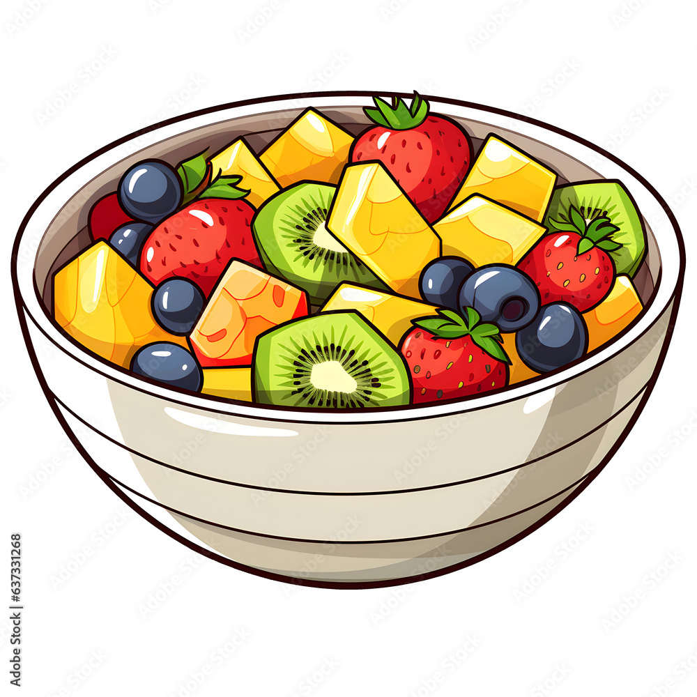 Fruit Bowl Cartoon at Donna Bull blog