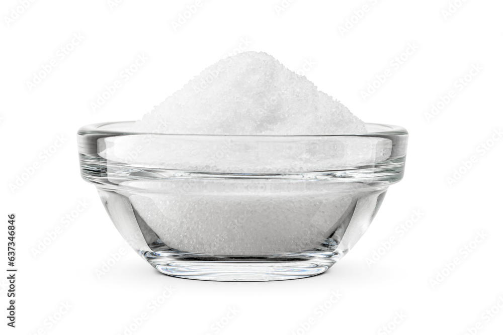 Fine ground salt in glass transparent bowl isolated. Transparent PNG ...