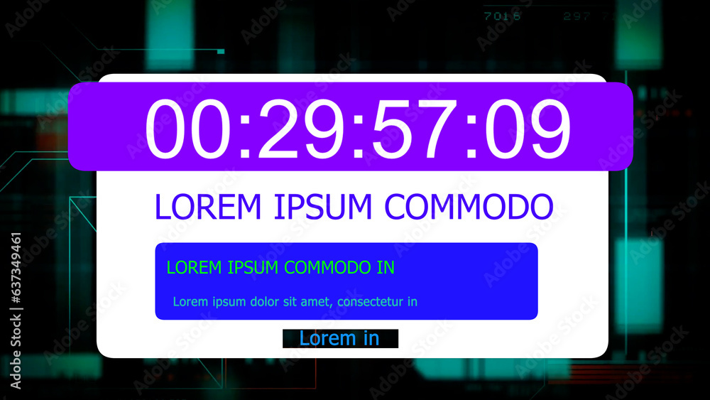 Live Streaming Timers Stock Template | Adobe Stock