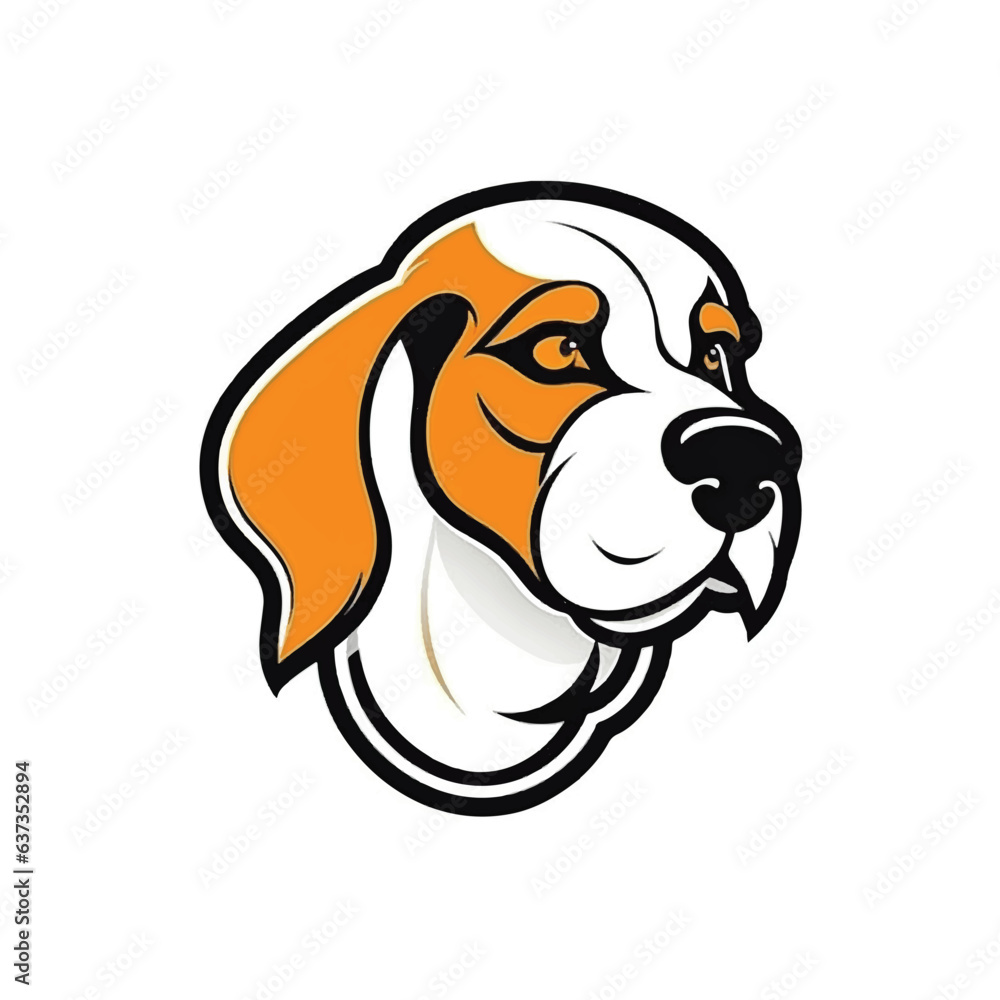 Bold character dog logo vector illustration cartoon Stock Vector ...