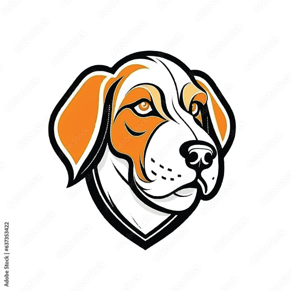 Bold character dog logo vector illustration cartoon Stock Vector ...