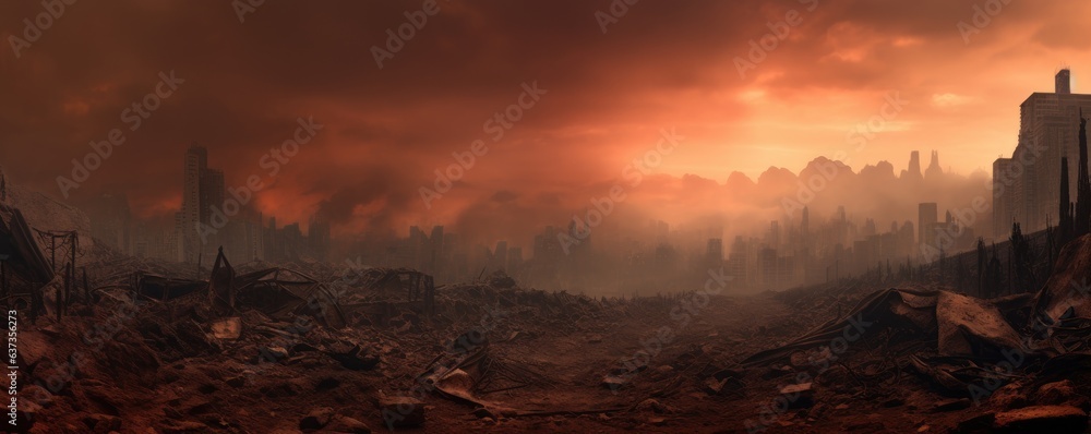 Eternal Twilight: Digital Illustration of Witnessing the End of the ...