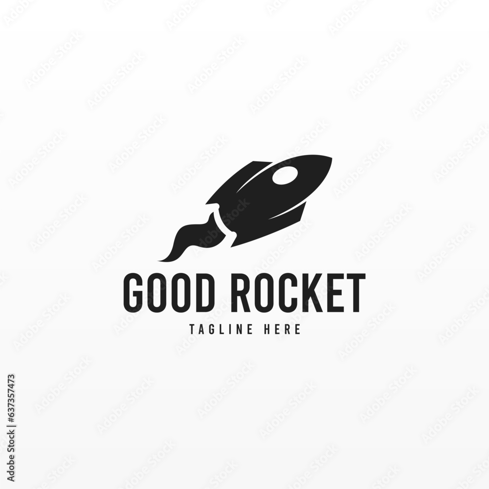 Rocket logo design template. Space ship logo concept. Space craft logo ...
