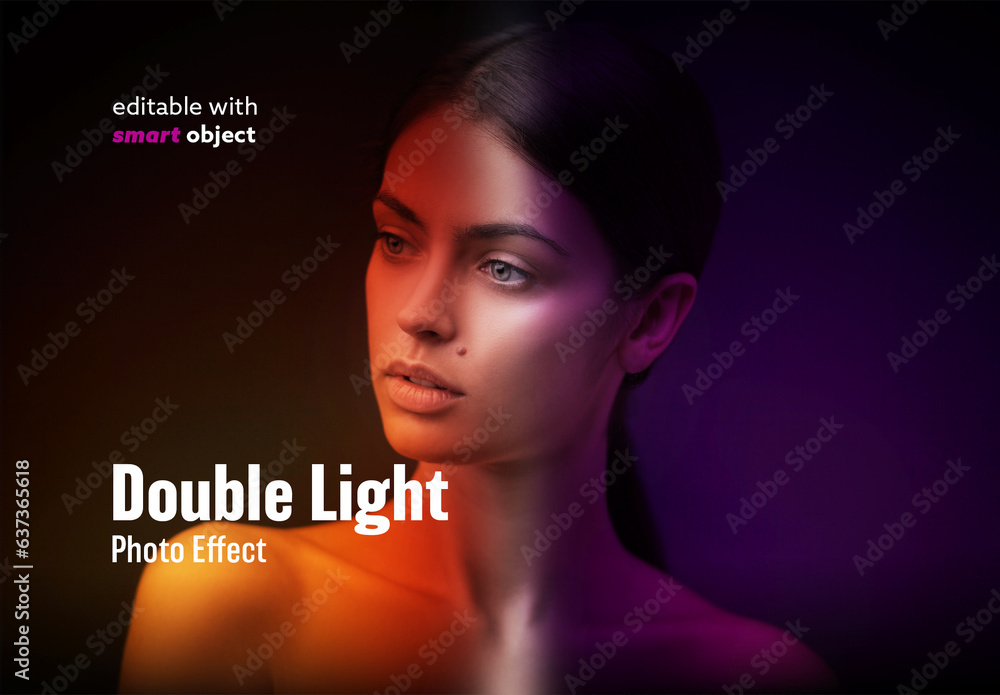 Double Light Photo Effect Stock Template | Adobe Stock