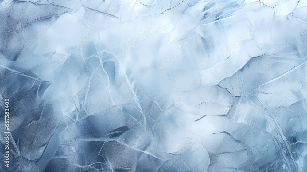 Transparent frozen highlighted blue and white ice and snow texture ...
