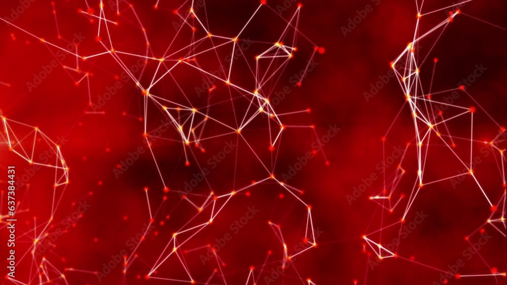 Red plexus space particle form, futuristic neon graphic Background ...