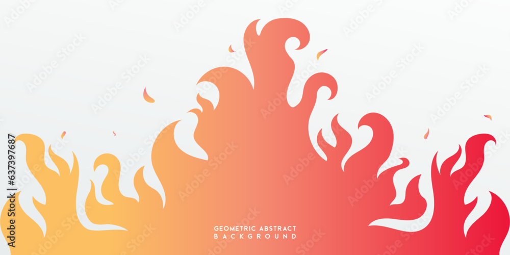 Abstract fire minimalist background. Fire shape lines waves trendy ...