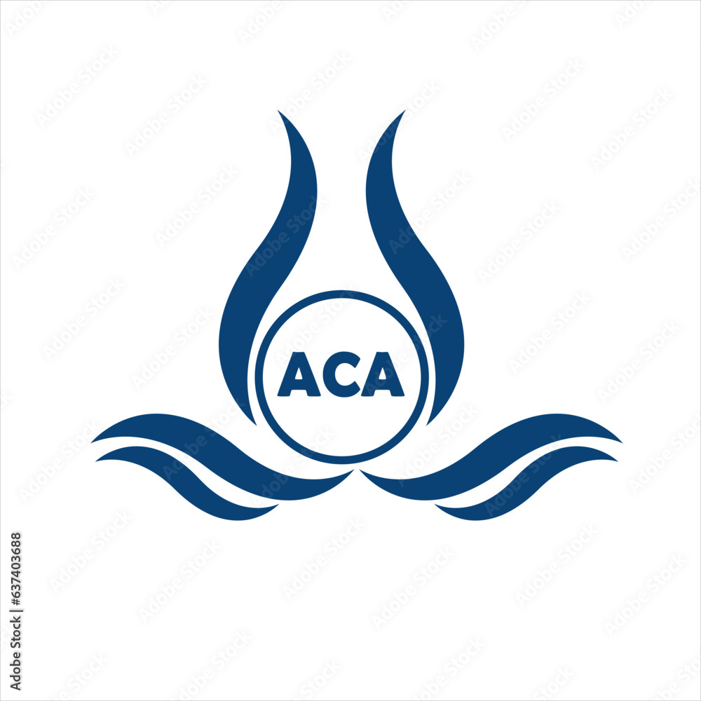 ACA letter logo design with white background in illustrator, ACA ...