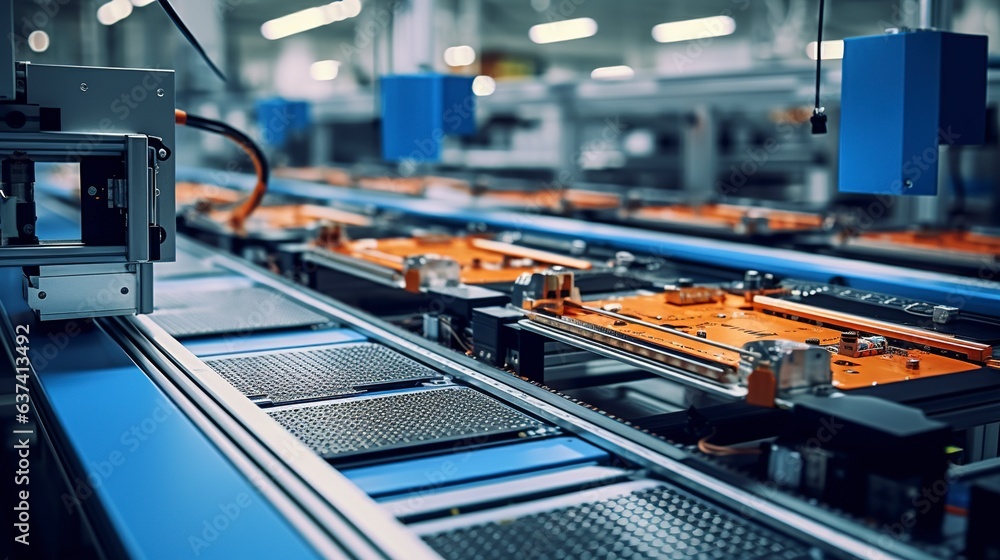 High-tech automated assembly line for circuit board installation and ...