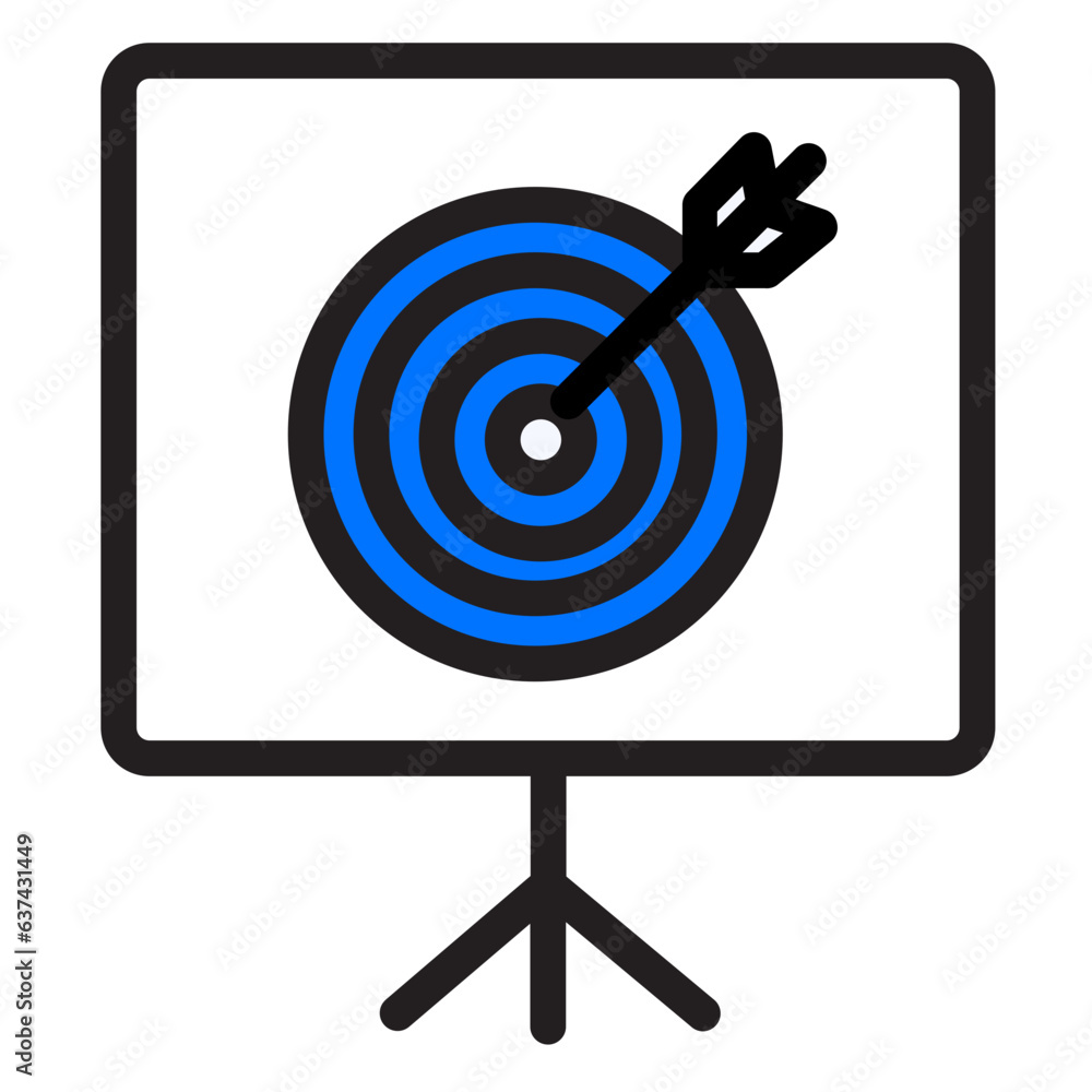 Target icon: "Depicting focus, aim, and precision, signifying the ...