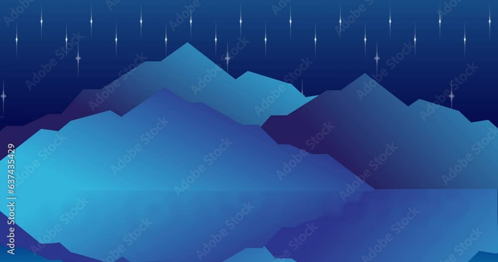 Vidéo Stock Colorful Landscape animation of water and star in stunning ...
