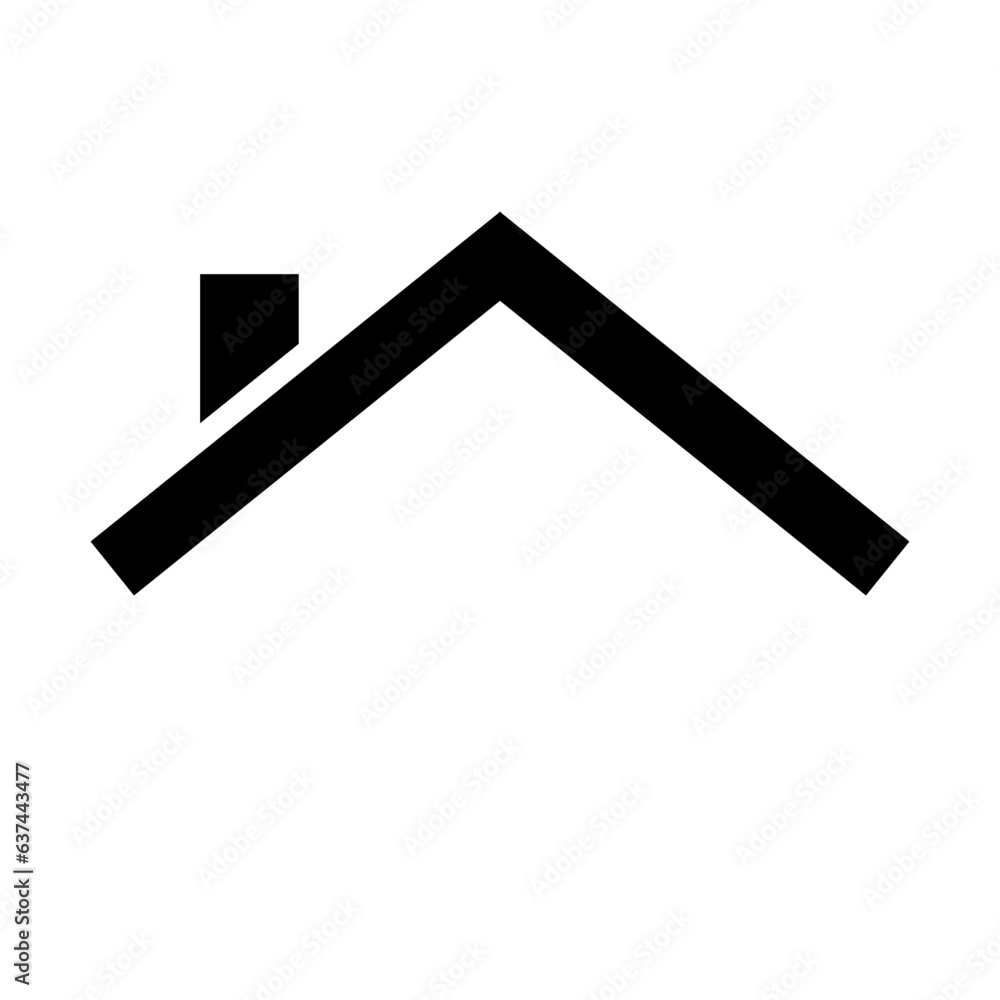 House roof vector icon, house roof silhouette, roof house vector ...