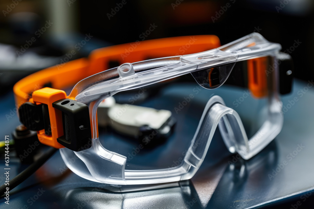 A fresh perspective captured through the lens of safety goggles ...