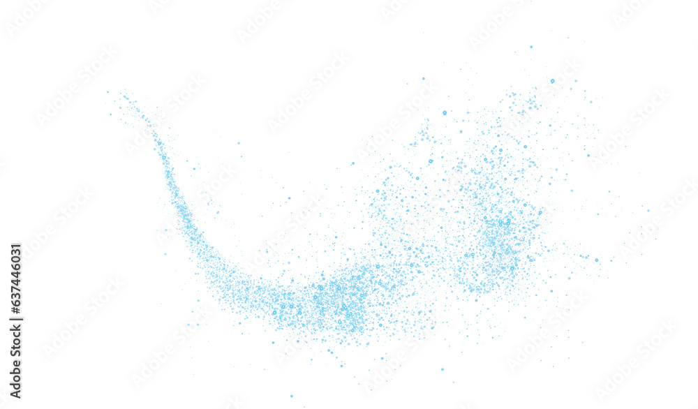 Blue dust cloud with sparkles isolated on transparent background ...