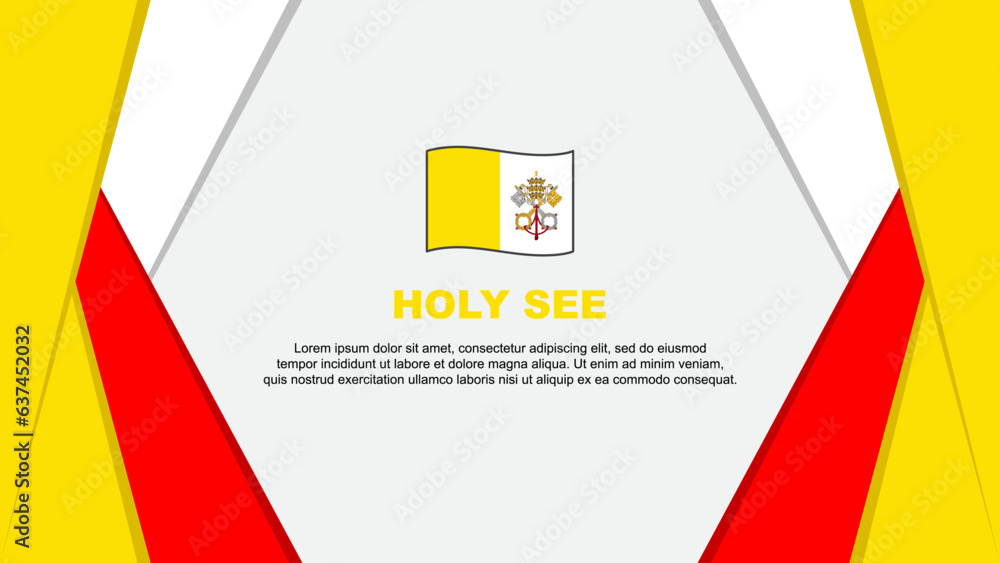 Holy See Flag Abstract Background Design Template Holy See Independence Day Banner Cartoon