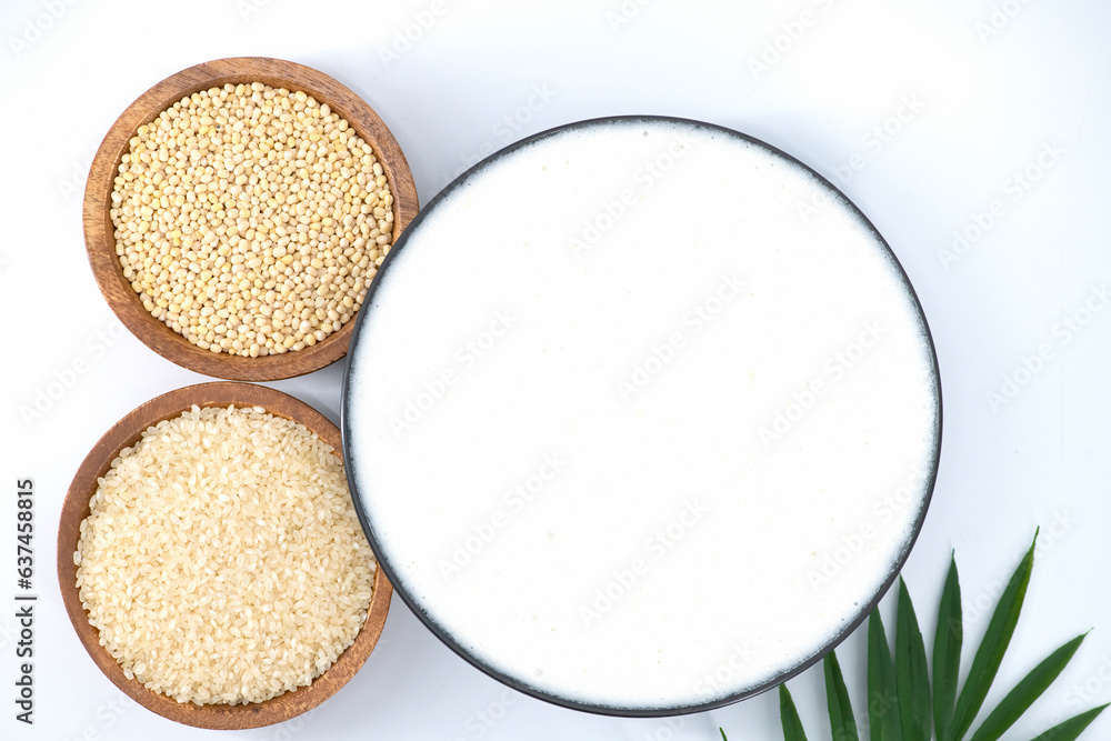 Selective focused image of fermented batter for idli and dosa in an ...