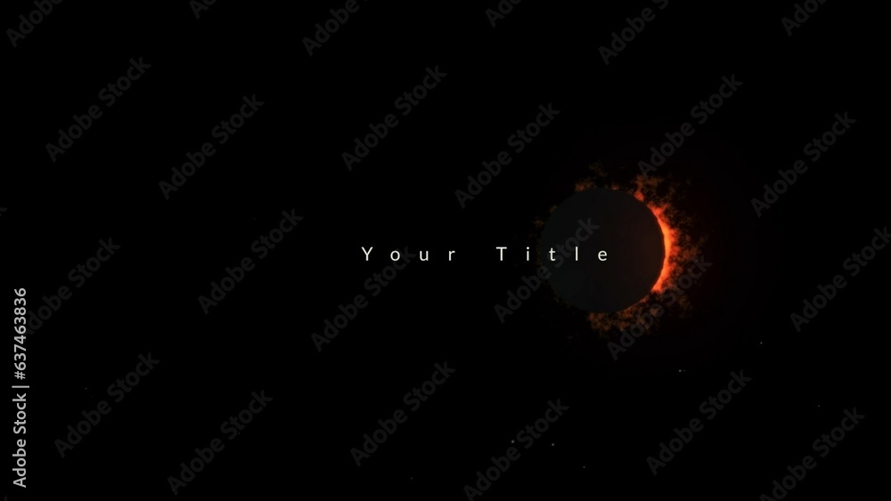Solar Eclipse Movie Title Intro Stock Template | Adobe Stock