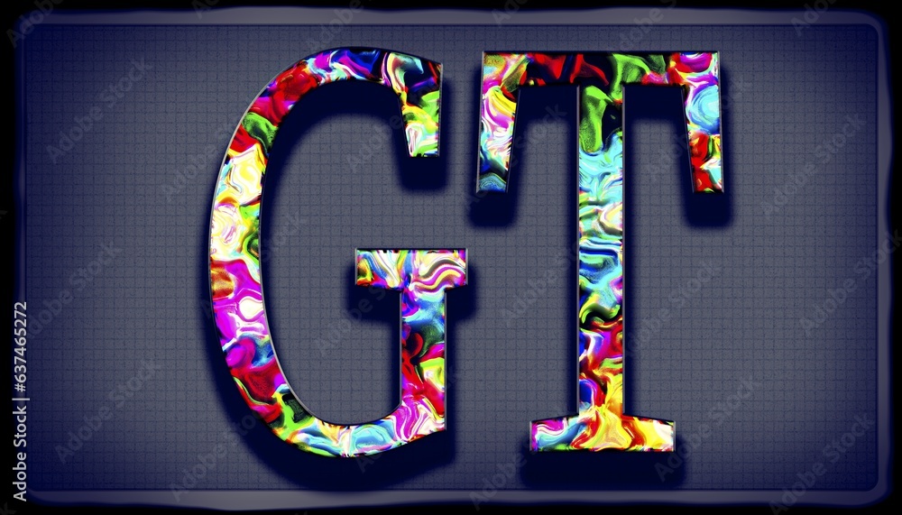 Double letter signature GT in an unique design named Painter rough ...