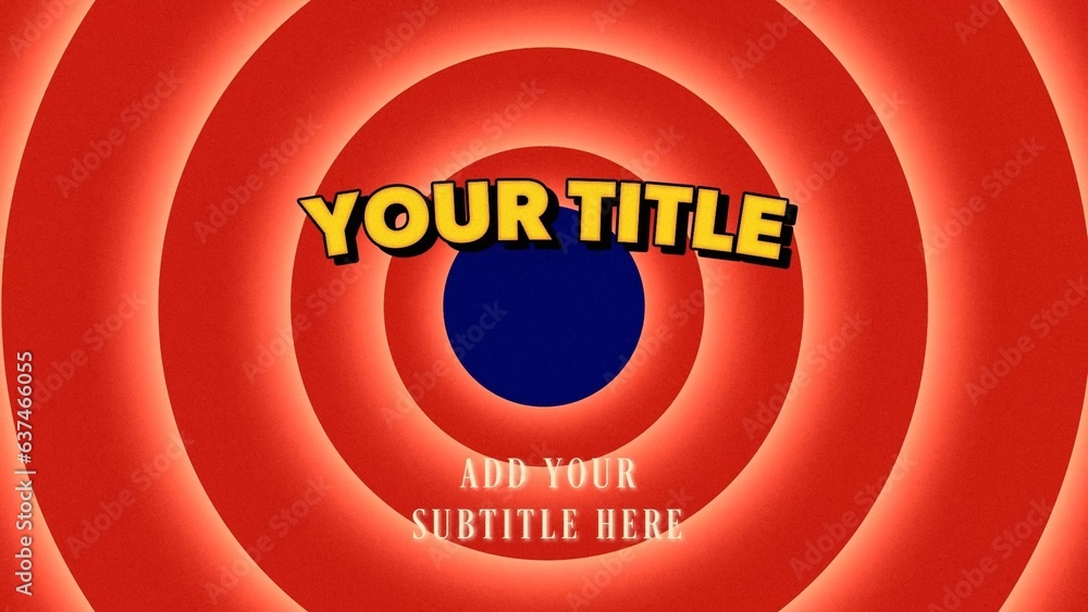 Animated Cartoon Rings Title Stock Template | Adobe Stock