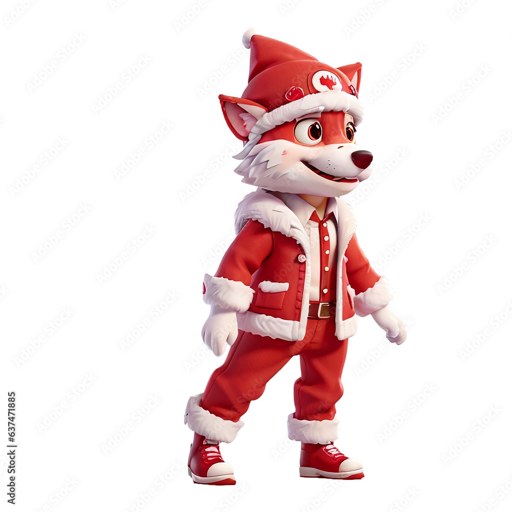 Santa Hat Animals Xmas Fox SVG Winter Clipart, Animals SVG Bundle fox ...