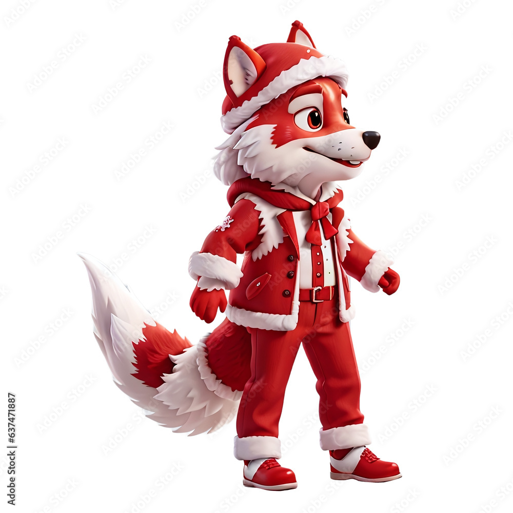 Santa Hat Animals Xmas Fox SVG Winter Clipart, Animals SVG Bundle fox ...