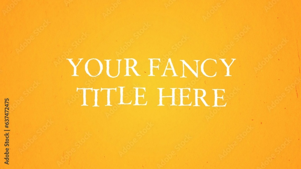 Stop Motion Text Title yellow drawing scrable kids Stock Template ...