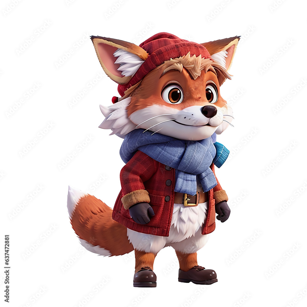 Santa Hat Animals Xmas Fox SVG Winter Clipart, Animals SVG Bundle fox ...