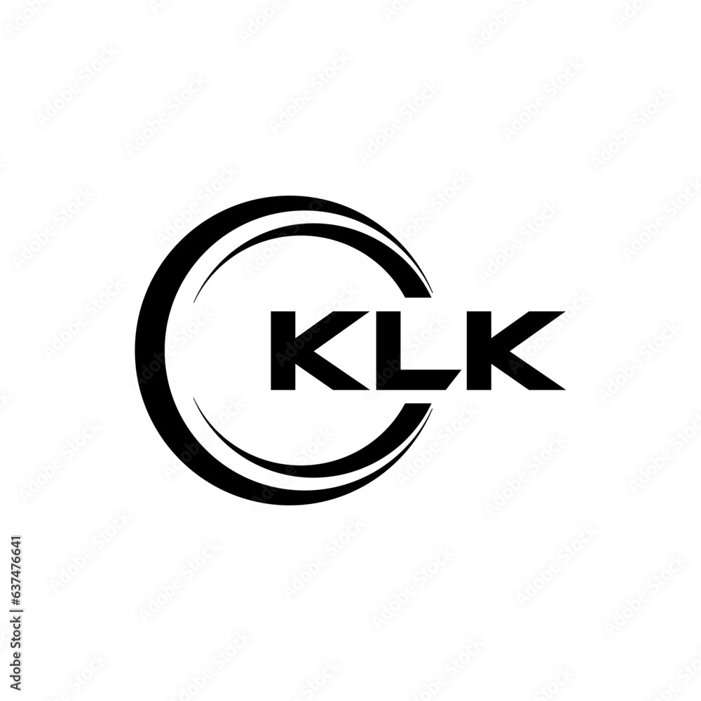 KLK letter logo design with white background in illustrator, cube logo ...
