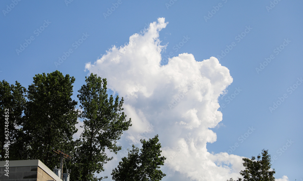 Lone cloud drifts, embodying freedom and change. A symbol of fleeting ...
