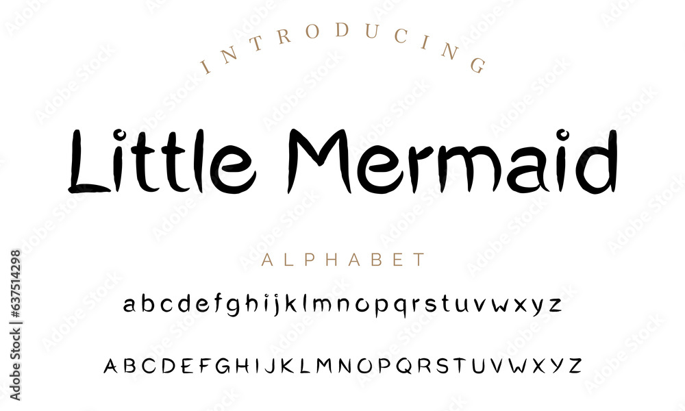 Little Mermaid BRUSH Signature Font Calligraphy Logotype Script Brush ...