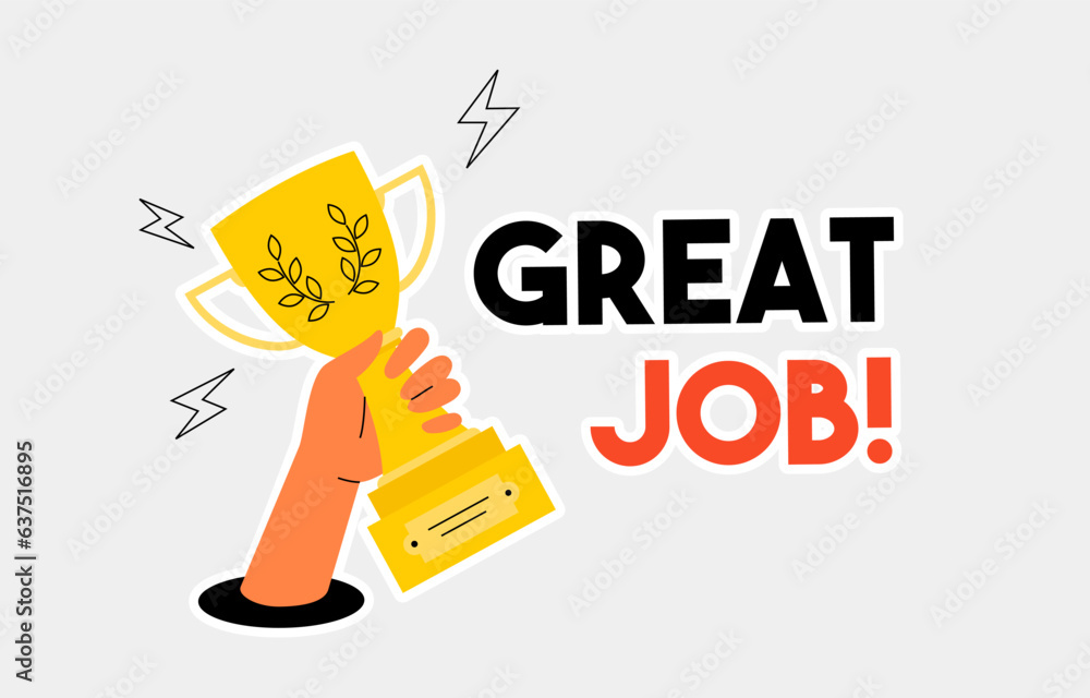 Great Job Motivation Poster Stock Vector | Adobe Stock