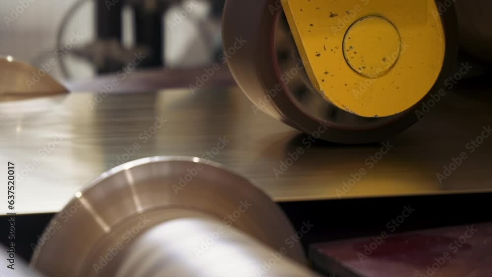 Closeup CAD footage of moulding a metal into sheet process. It is a way ...