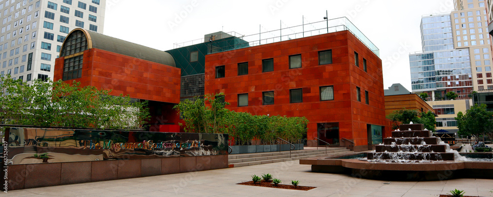 Los Angeles, California: view of MOCA The Museum of Contemporary Art at ...