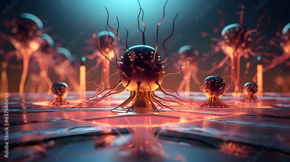 neuro cell synapse, neural brain illustration, axon biology nervous ...