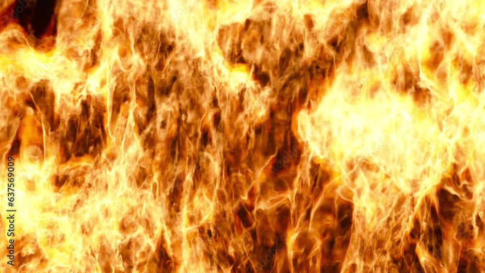 Fire flames wiping across the frame with dark smoke, 4k 30p with AND ...