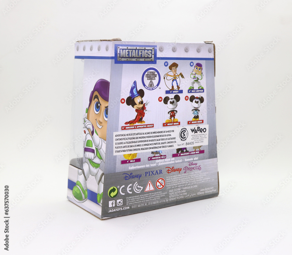 Buzz Lightyear doll box in its original MetalFigs packaging seen from ...