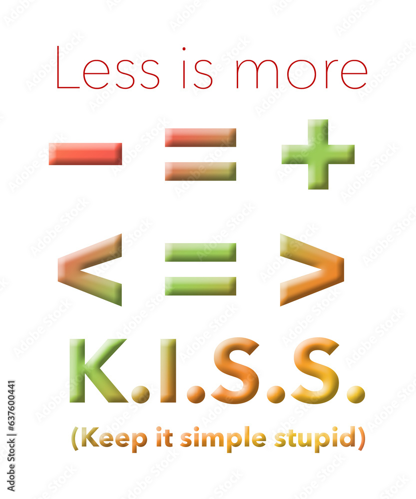Math symbols form the old idiom that less is more. Simple is better ...