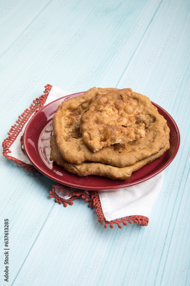 Cachangas deep fried round plain dough peru peruvian street food Stock ...