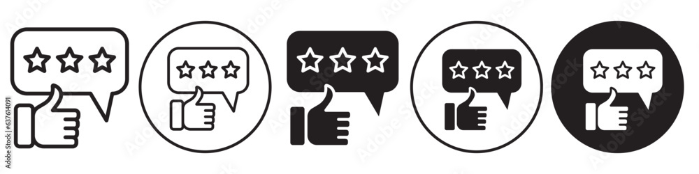 Customer review icon. Symbol of client or buyer satisfaction ratings or ...