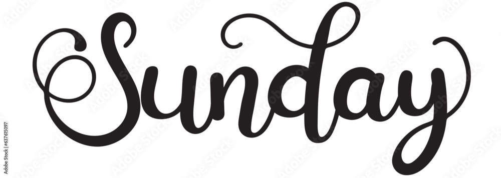 Happy SUNDAY. Sunday days of the week with flowers. butterflies and ...