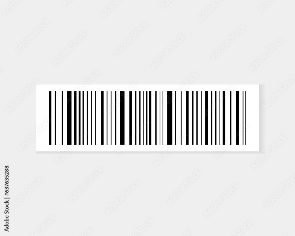 Realistic dummy barcode label design vector template, simple and retail ...