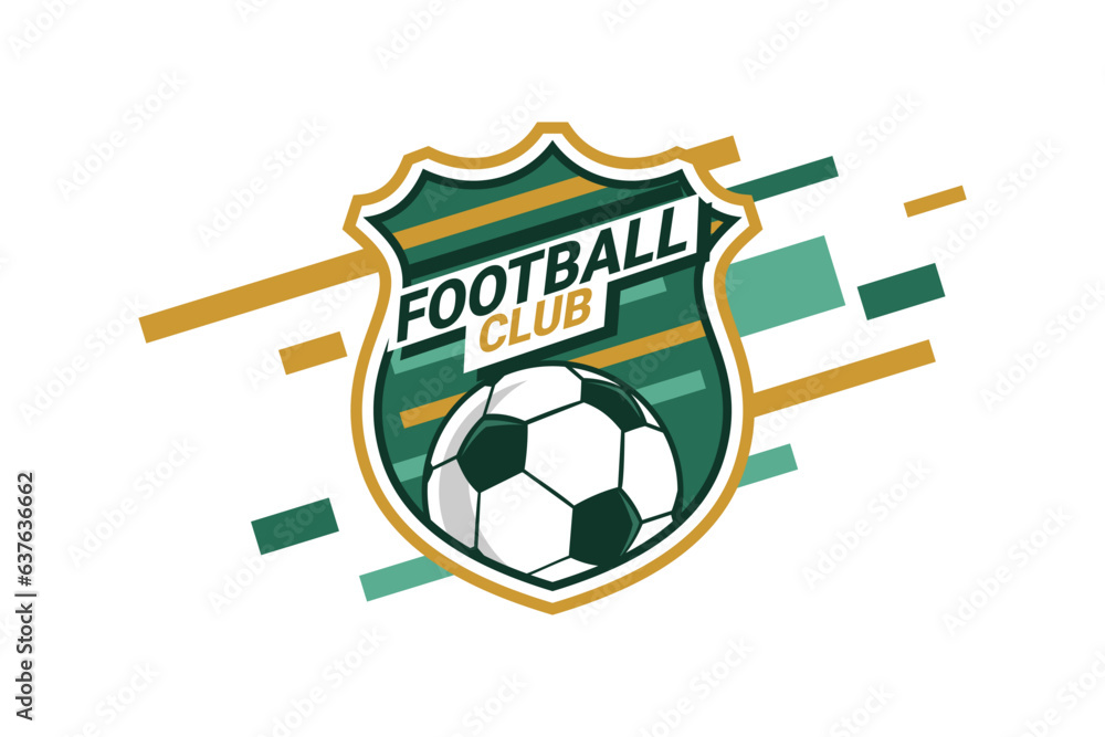 Soccer Logo or football club sign Badge. Football logo with shield ...