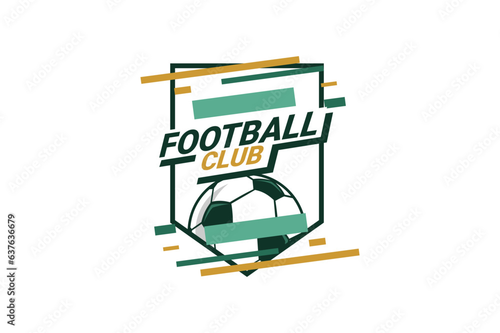 Soccer Logo or football club sign Badge. Football logo with shield ...