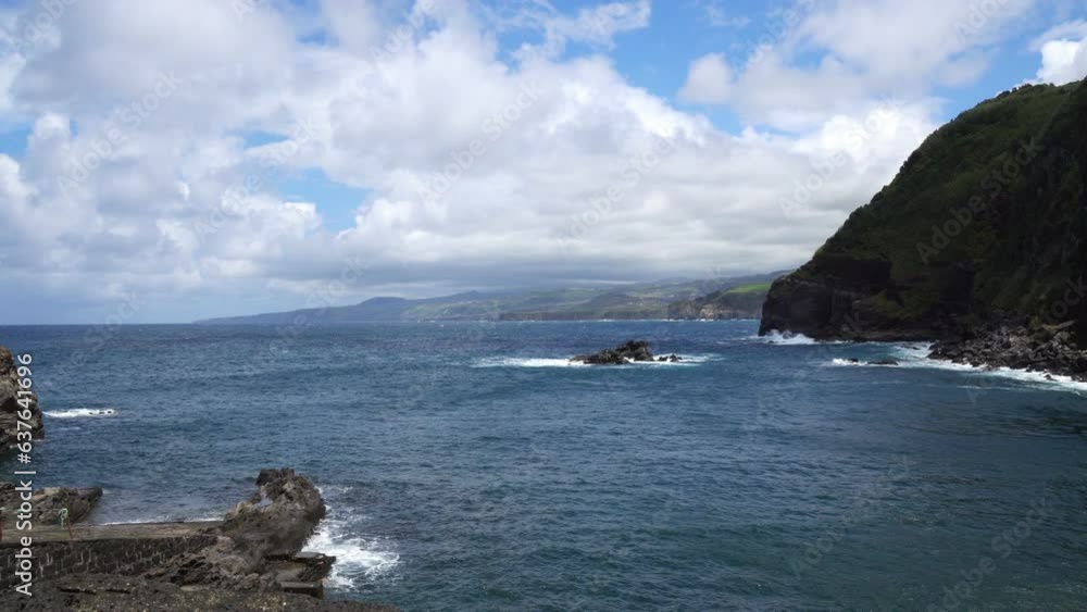 Sao Miguel Island and Atlantic Ocean, Beautiful Landmarks in the Azores ...