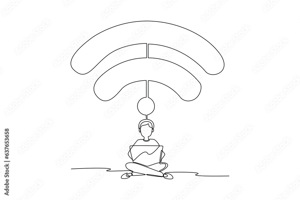 Continuous one line drawing Psychology. World mental health day concept ...