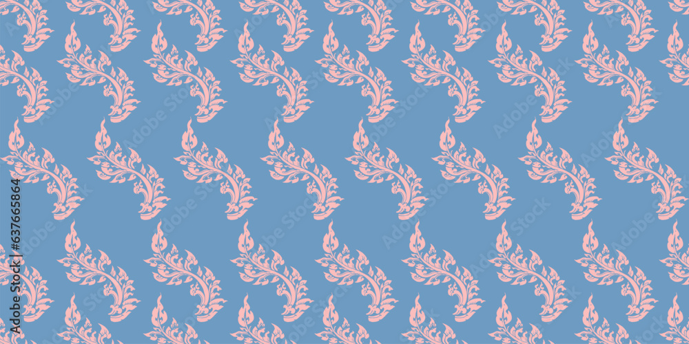 Seamless Thai pattern background. Abstract vector Illustration. Simple ...