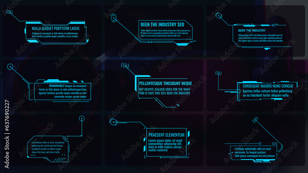 Futuristic Callout Titles Stock Template | Adobe Stock