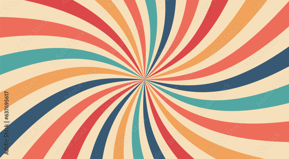 Carnival or circus retro sunlight rays background layout, vintage sunbeam burst. Party poster ...