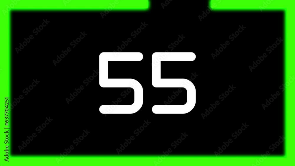 1 Minute Countdown Timer Animation With Elapsed Rotating Neon Light